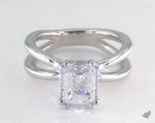 14K White Gold Criss Cross Diamond Solitaire | 17975W14